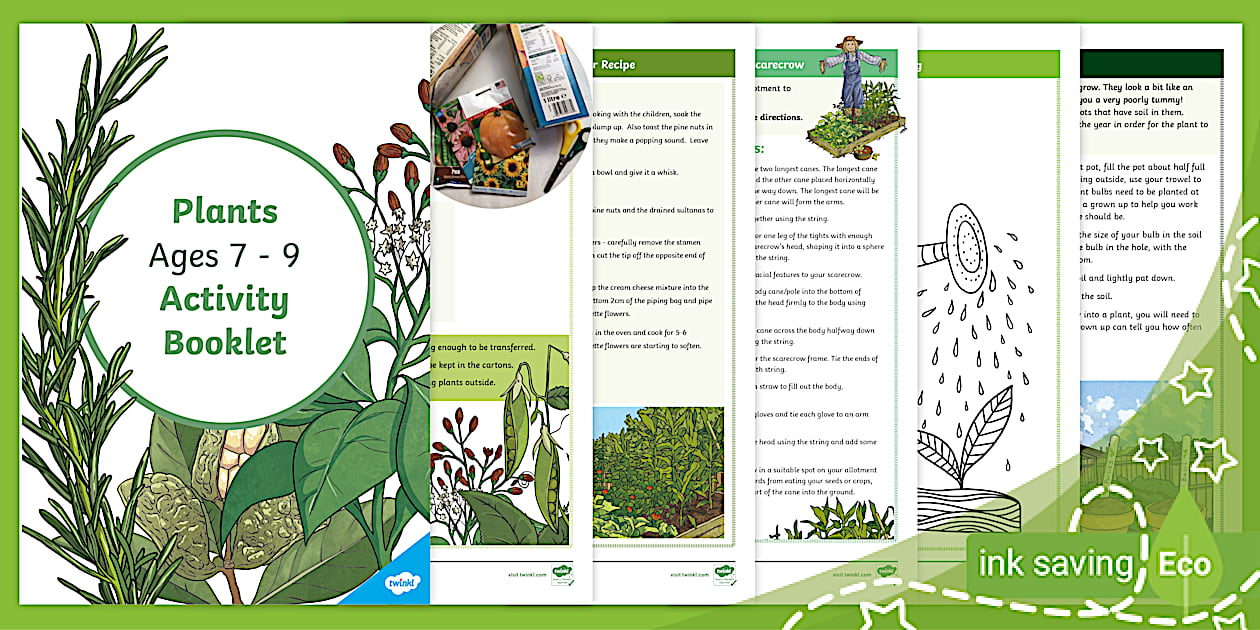Plant-Themed Activity Booklet (Ages 7 - 9)