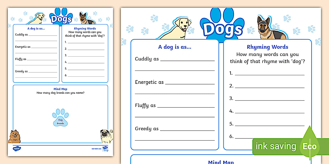 Dogs Boredom Buster (teacher made) - Twinkl