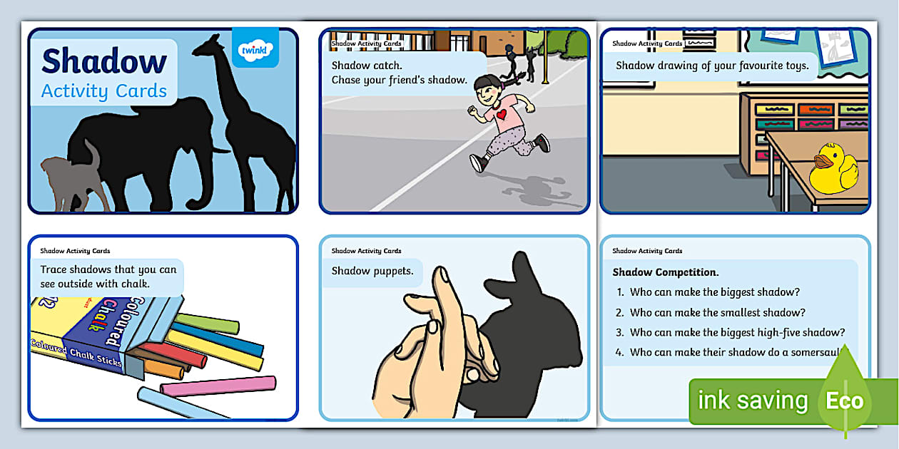 Shadow Activity Cards (teacher made) - Twinkl