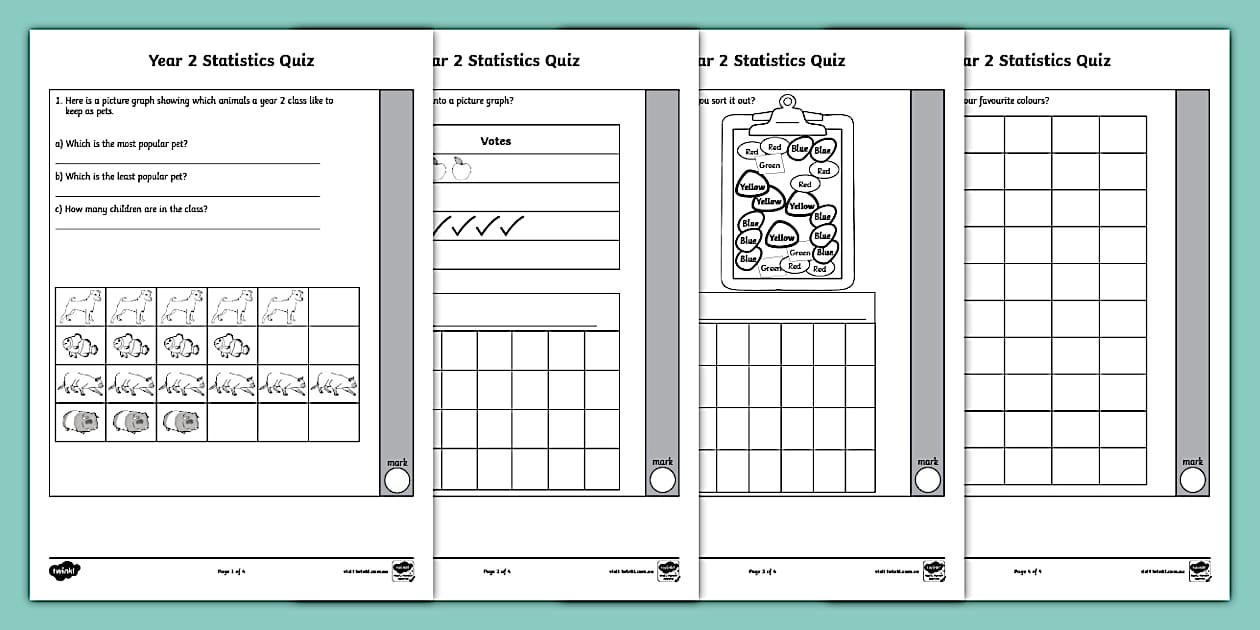 Year 2 Statistics Assessment Sheet (teacher made) - Twinkl