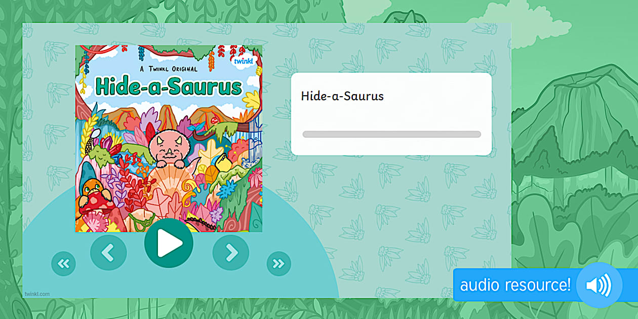 Hide-a-Saurus Listen and Follow Audio Story (teacher made)