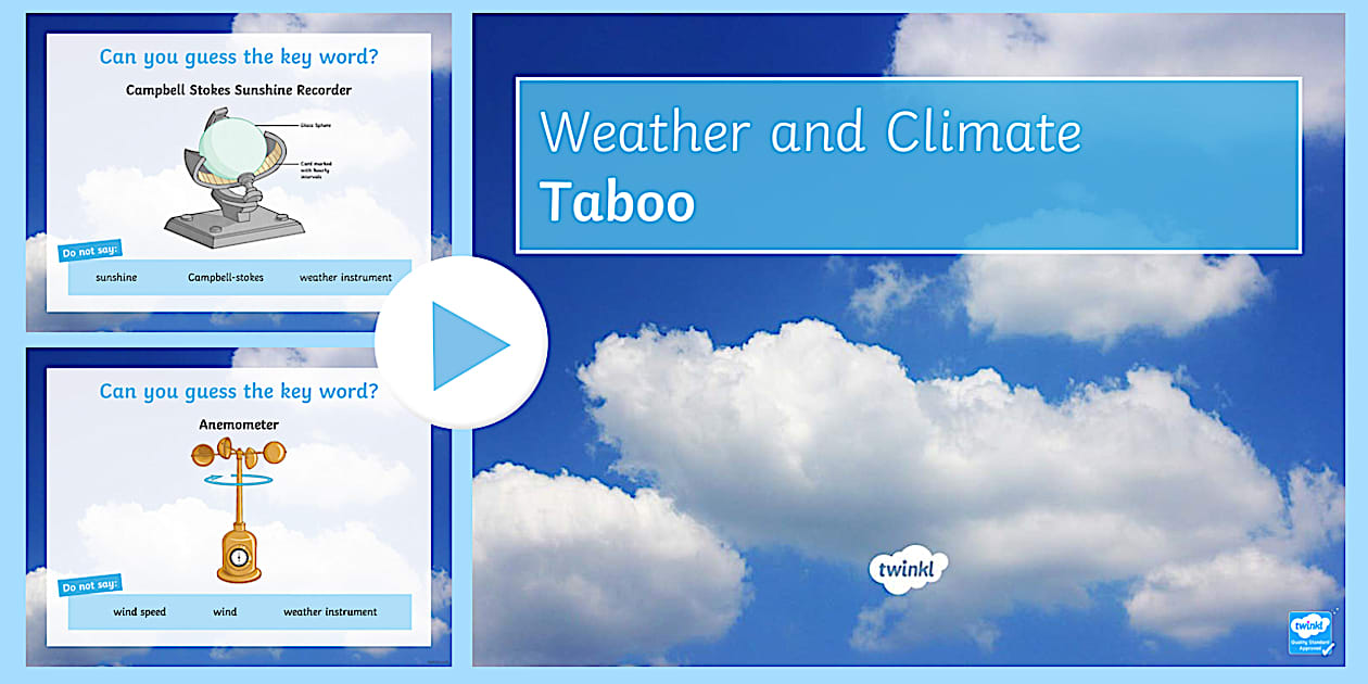 Weather and Climate: Taboo Game PowerPoint (teacher made)
