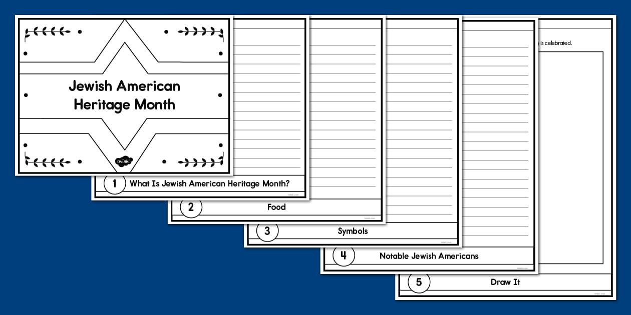 Jewish American Heritage Month Flipbook for K-2nd Grade