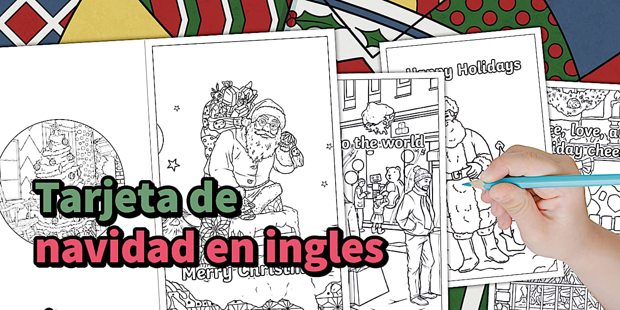 Hoja de actividad: Tarjeta de navidad en ingles