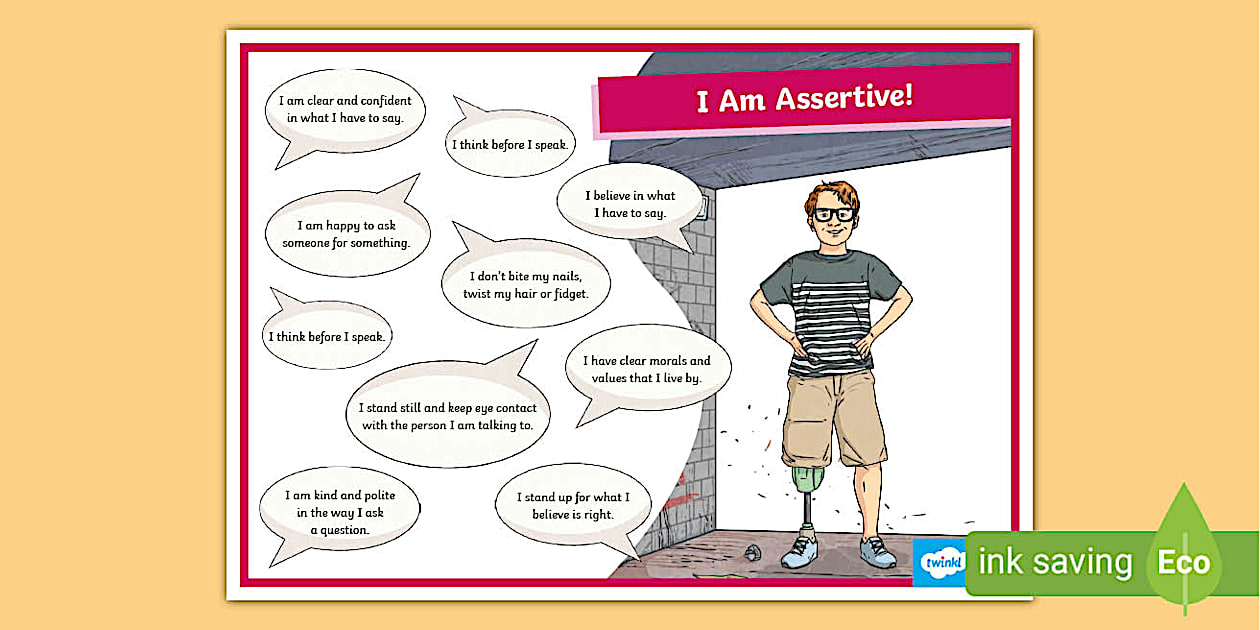 I Am Assertive Display Poster (teacher made) - Twinkl