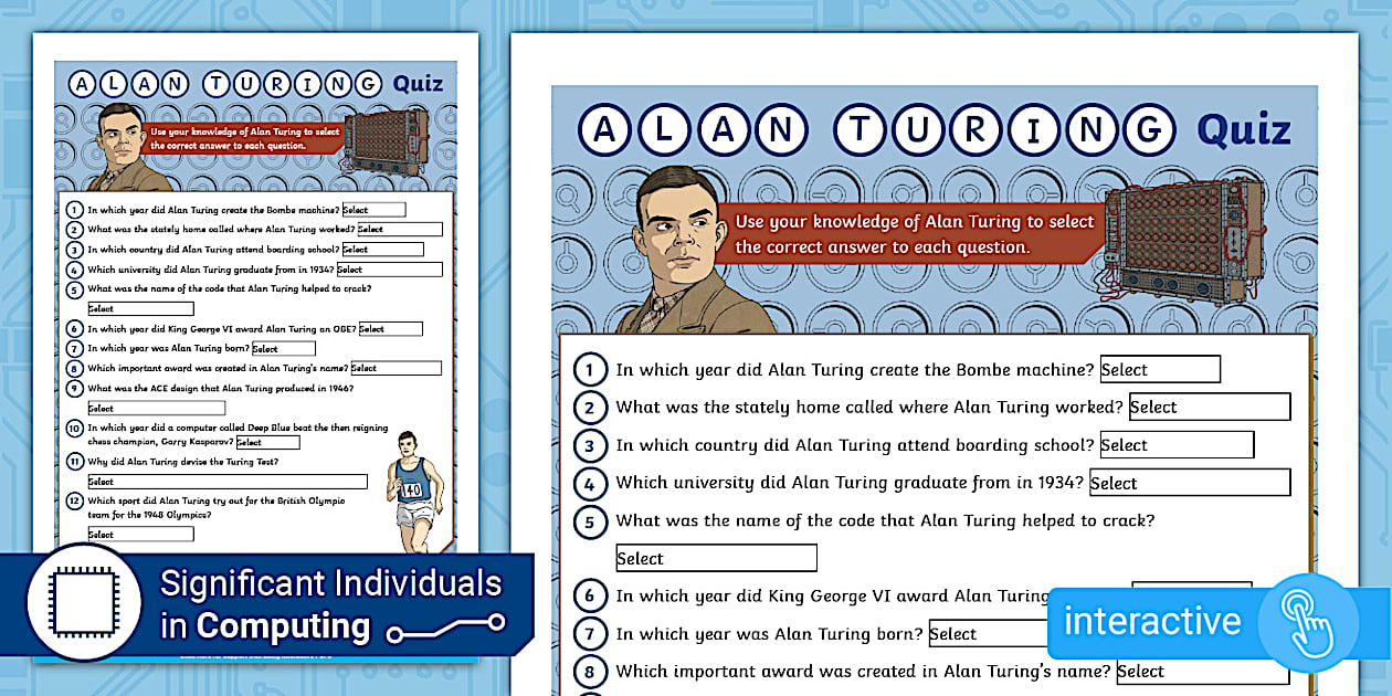 Alan Turing Quiz - Significant Computing Individuals
