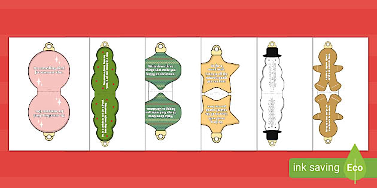 Christmas Wellbeing Challenge Baubles (profesor hizo)