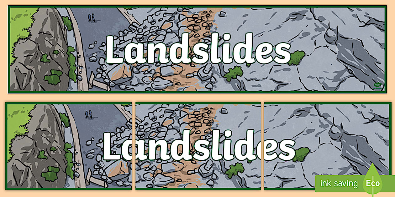 Landslides Display Banner - Twinkl