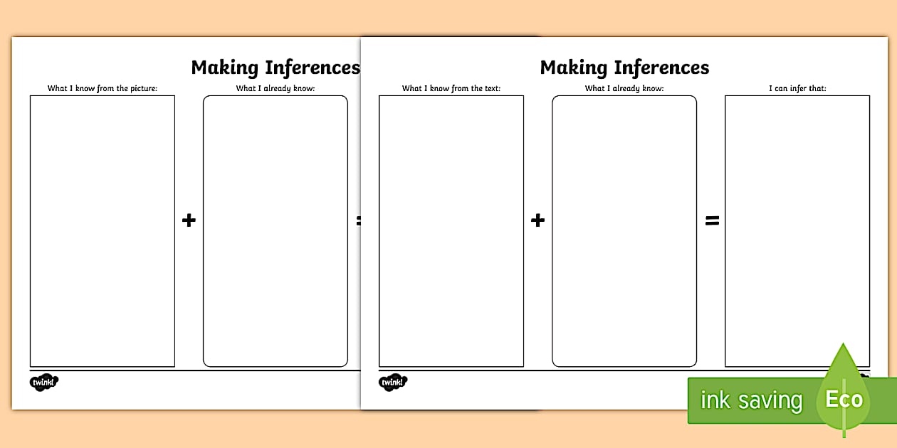 Editable Making Inferences Visual Support (teacher made)