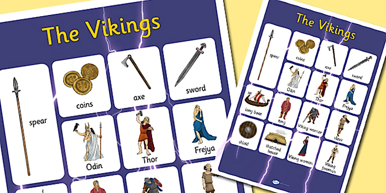 Vikings Vocabulary Poster - Twinkl