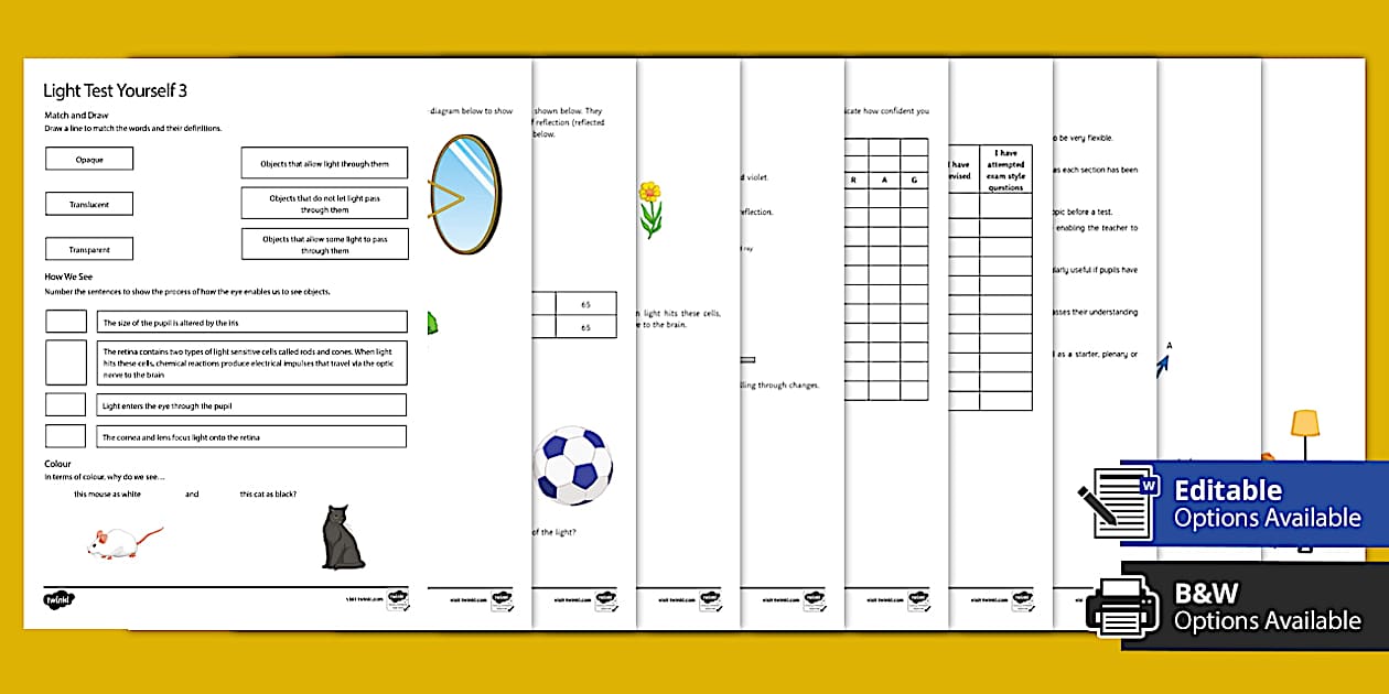 KS3 Light Revision Pack | KS3 Physics | Beyond - Twinkl