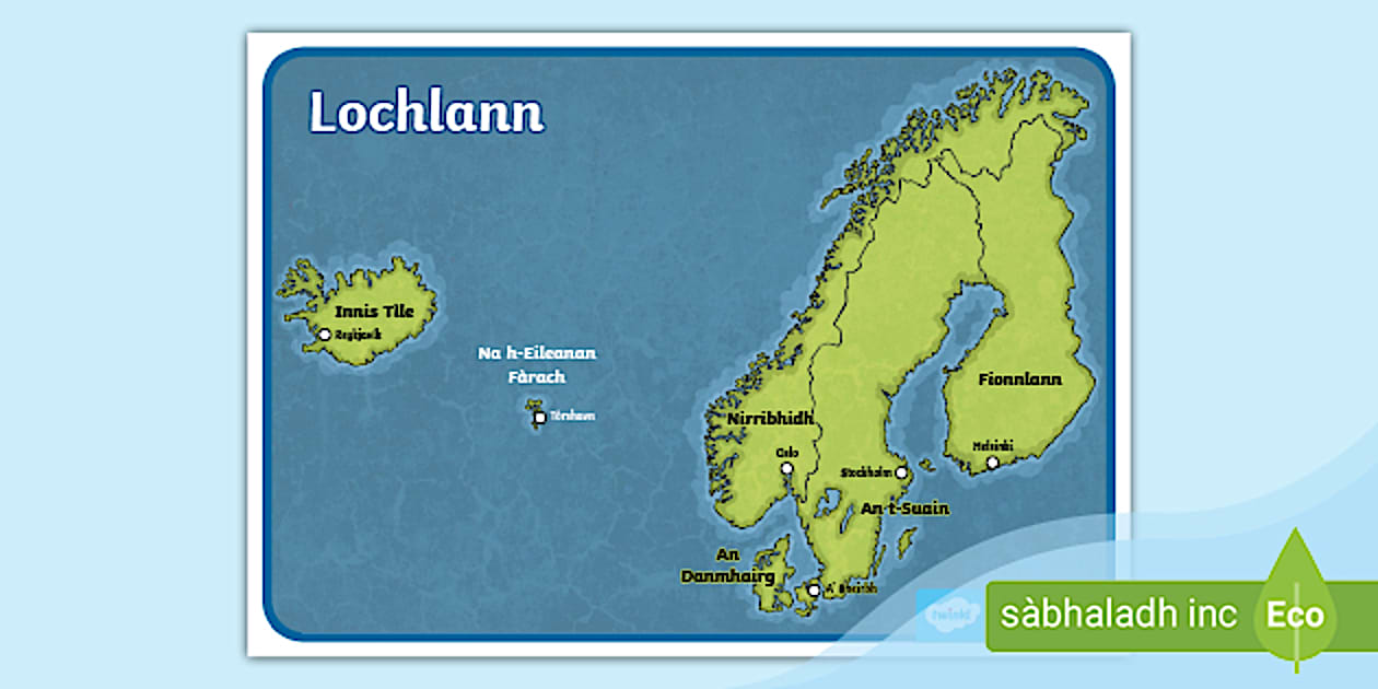 Mapa de Lochlann – Postair-taisbeanaidh – Lochlannaich – FMG