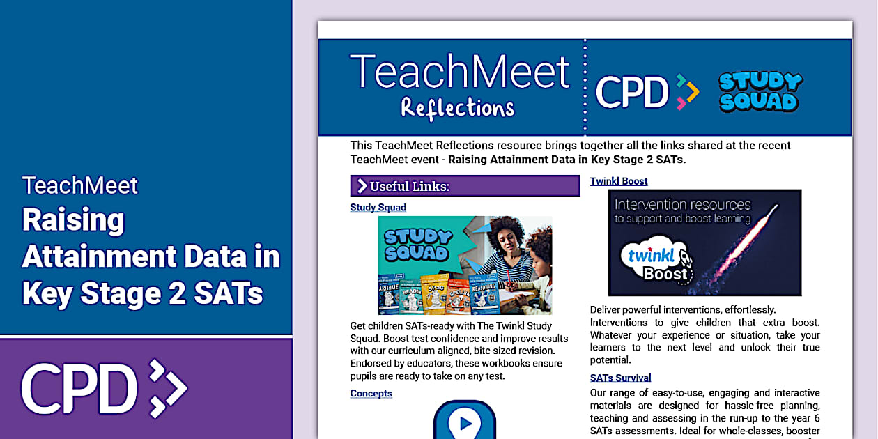 TeachMeet Reflections - Raising Attainment Data in KS2 SATs