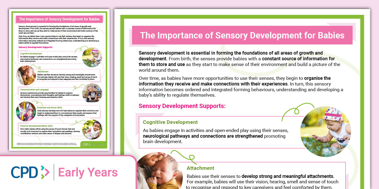 The Importance of Sensory Development for Babies (Poster)