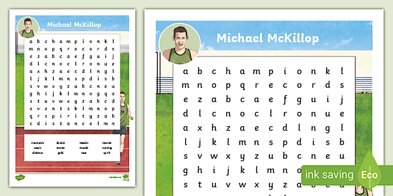 Michael McKillop Word Search (Hecho por educadores) - Twinkl