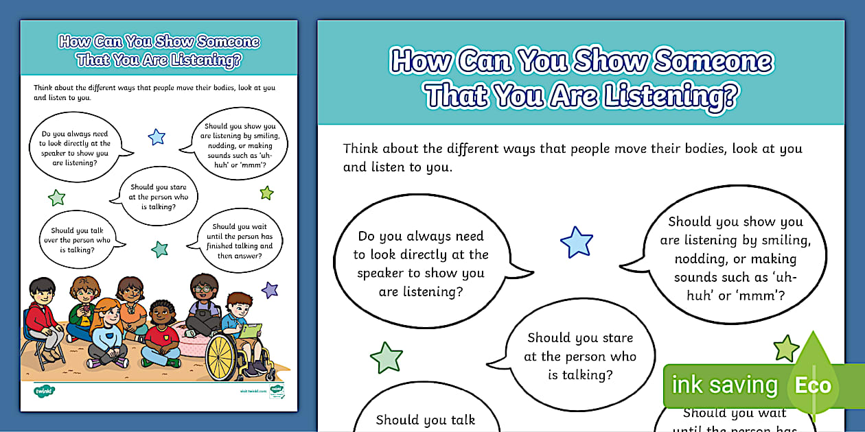 How Can You Show Someone That You Are Listening? - Twinkl