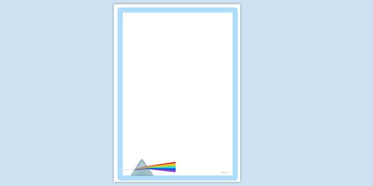 Simple Blank Prism Page Border (teacher made) - Twinkl