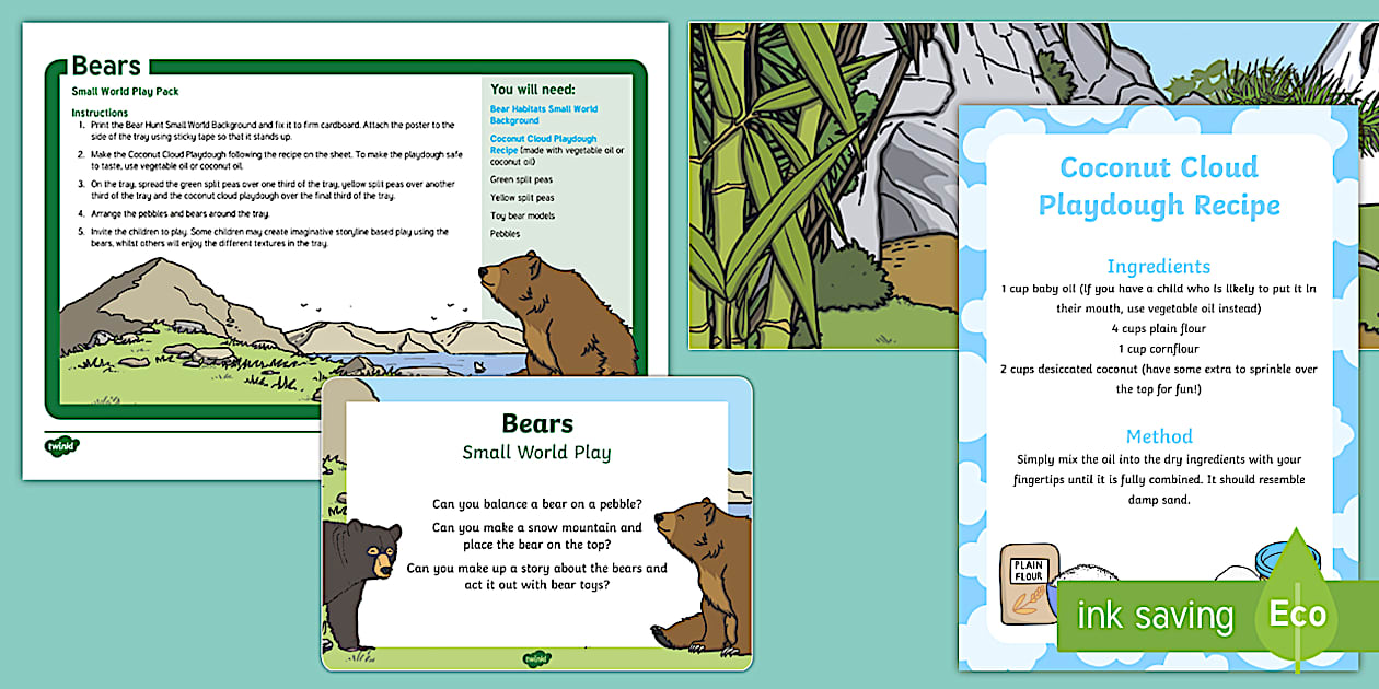 Bears Small World Play Idea and Printable Resource Pack