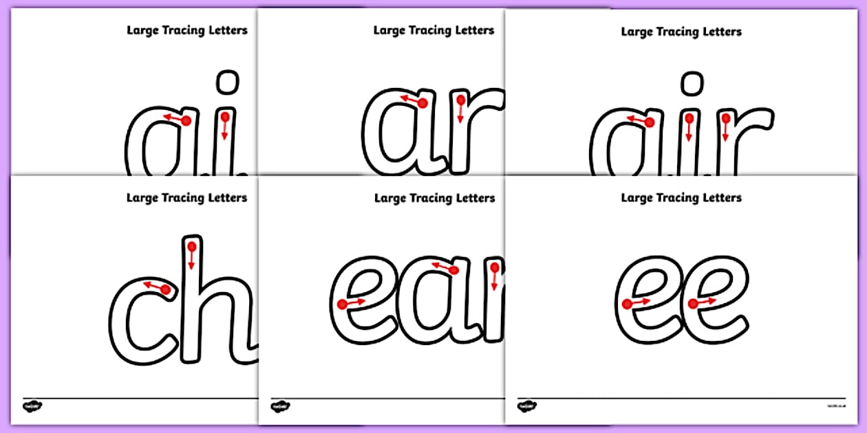 Precursive Large Phase 3 Tracing Letters (teacher made)