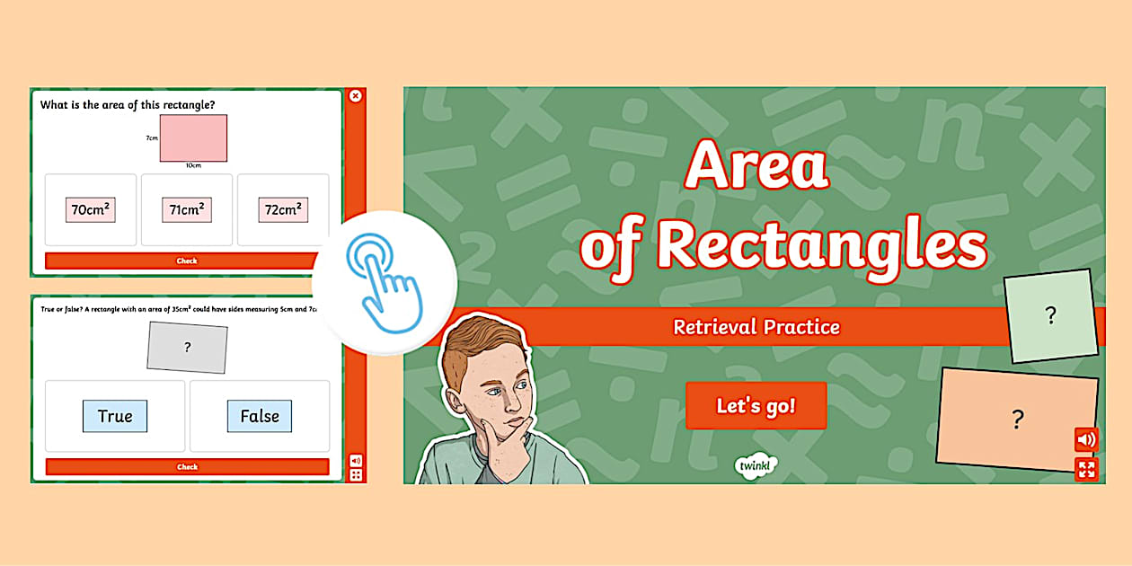 Retrieval Practice: Area of Rectangles Maths Interactive Quiz