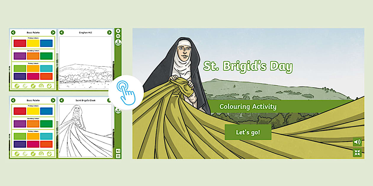* NEW * St. Brigid's Day Interactive Colouring Twinkl