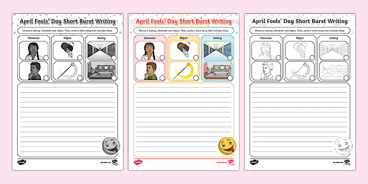 KS2 April Fools' Day Short Burst Writing Template