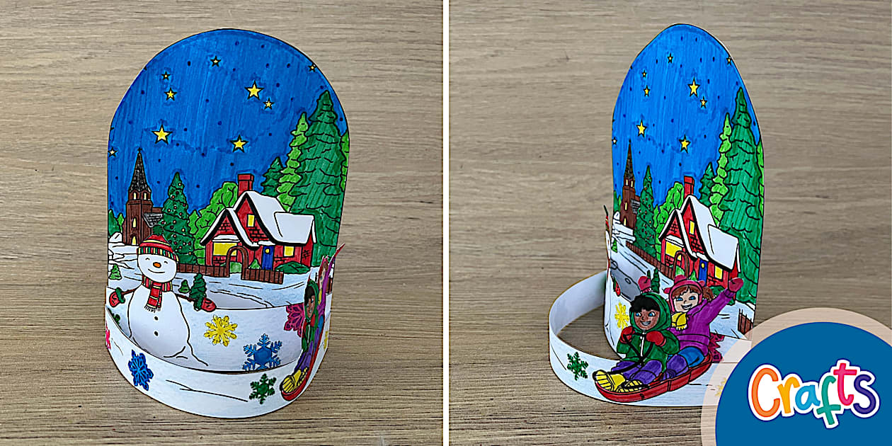3D Winter Colouring (teacher made) - Twinkl