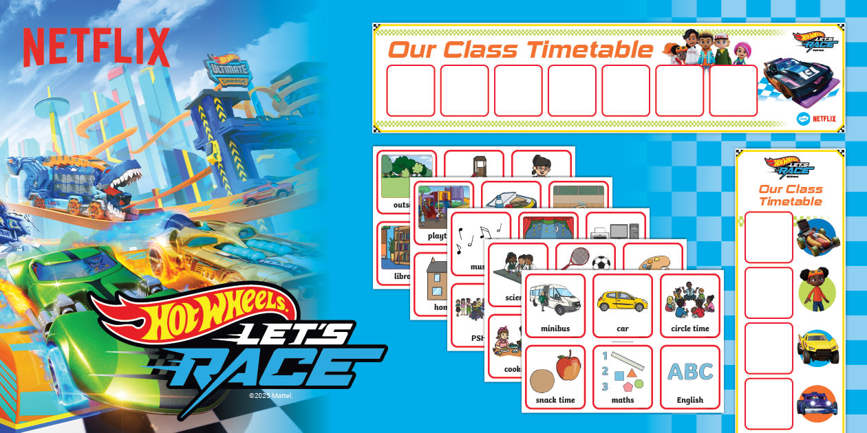 Hot Wheels: School Visual Timetable