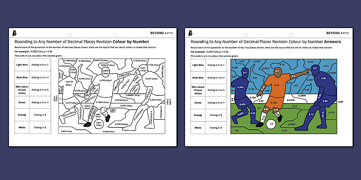 👉 Colour by Number: Rounding to Decimal Places Activity | KS3
