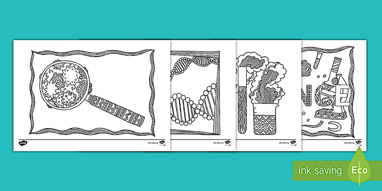 World Science Day: Science Themed Mindfulness Coloring Pages