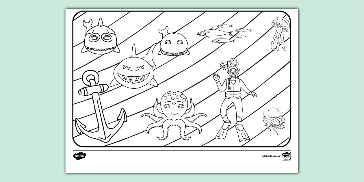 Under The Sea Mindfulness Colouring Sheets (teacher made)