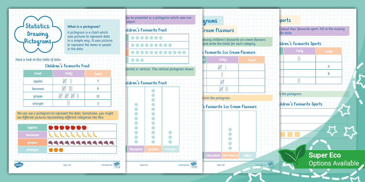 Statistics: Drawing One-to-One Pictograms (Ages 6 - 7)