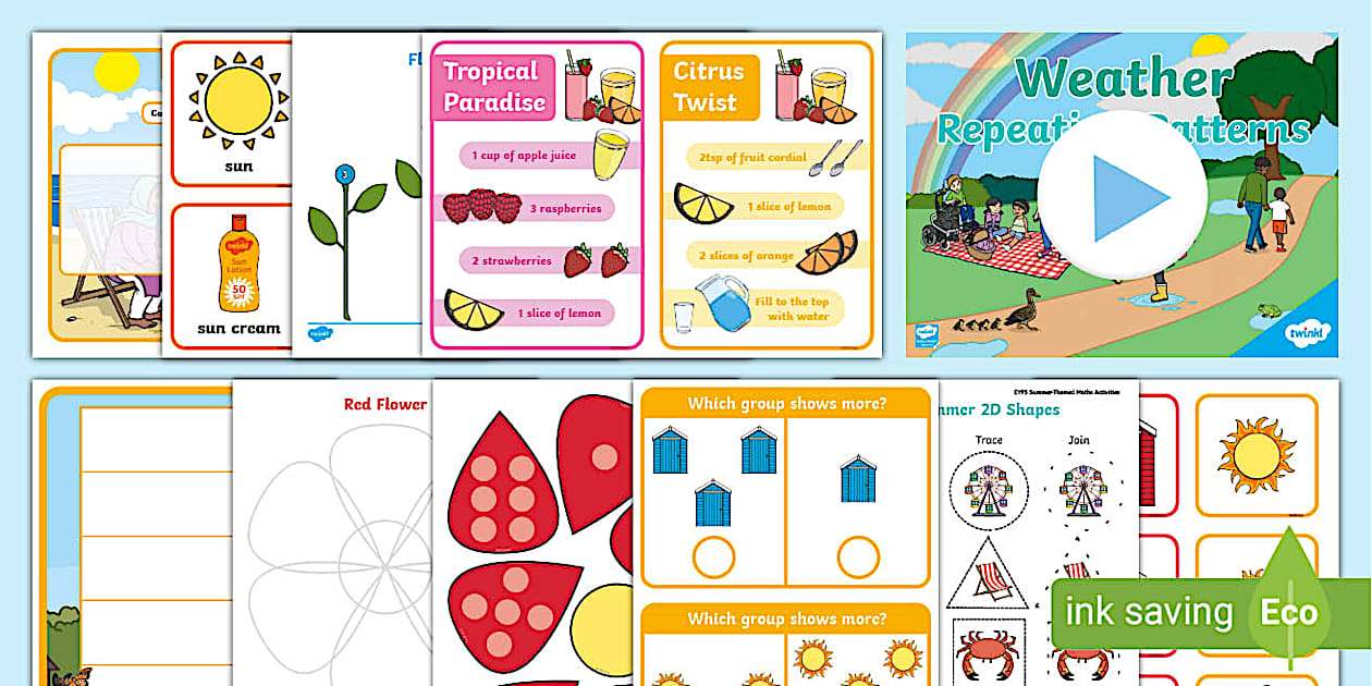 👉 EYFS Nursery Maths Activity Pack: Summer - Twinkl