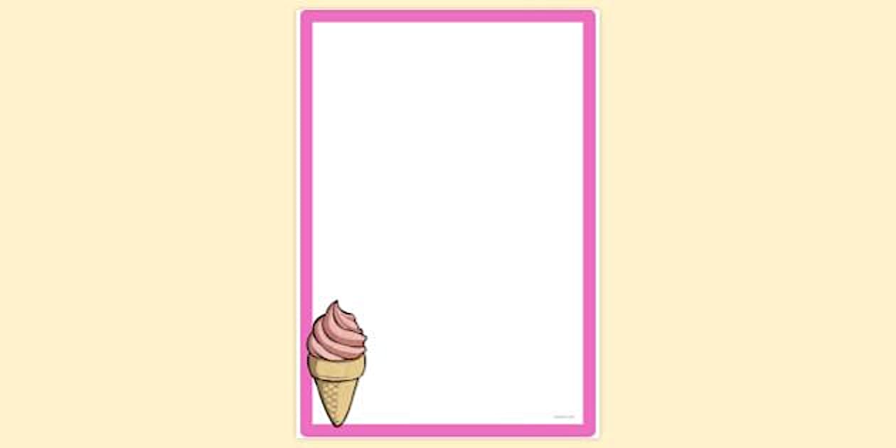 Ice Cream Page Border | Page Borders | Twinkl (teacher made)