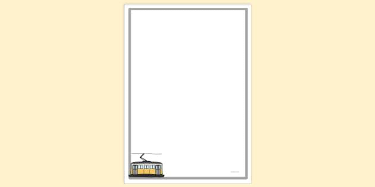 Tram Page Border | Page Borders | Twinkl (teacher made)