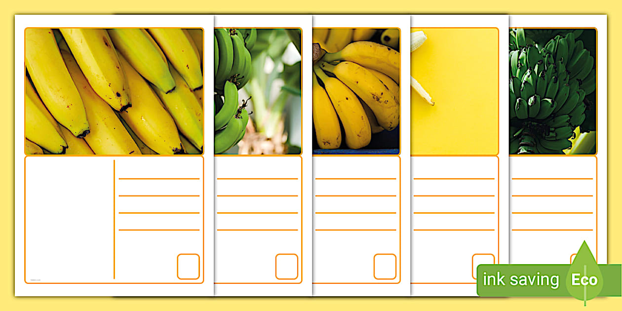Banana Postcards (teacher made) - Twinkl