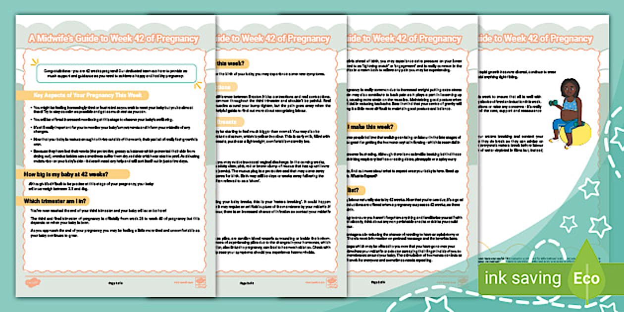 A Guide to Week 42 of Pregnancy (teacher made) - Twinkl