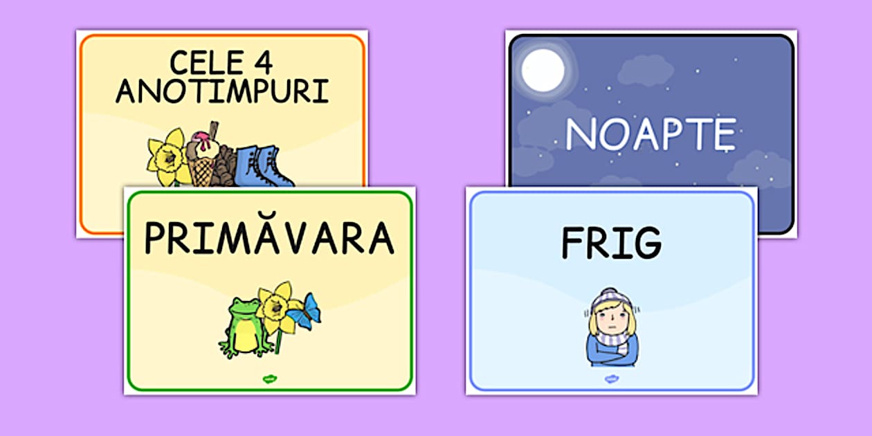 Anotimpurile si starea vremii, Planse - Twinkl