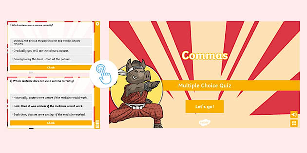 Comma Quiz - Multiple Choice SPaG Quiz - KS2 Revision