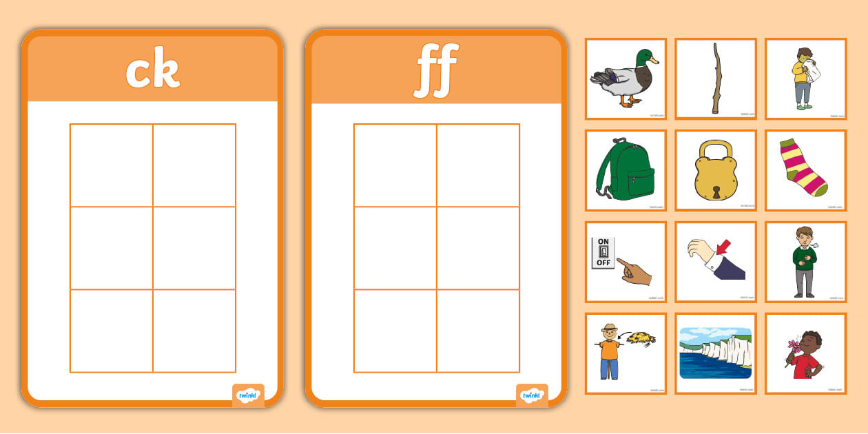 Level 2 'ckffllss' Picture Matching Cards