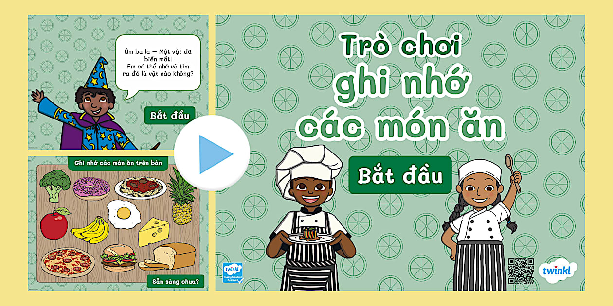 Powerpoint Trò Chơi Ghi Nhớ Các Món Ăn (teacher made)