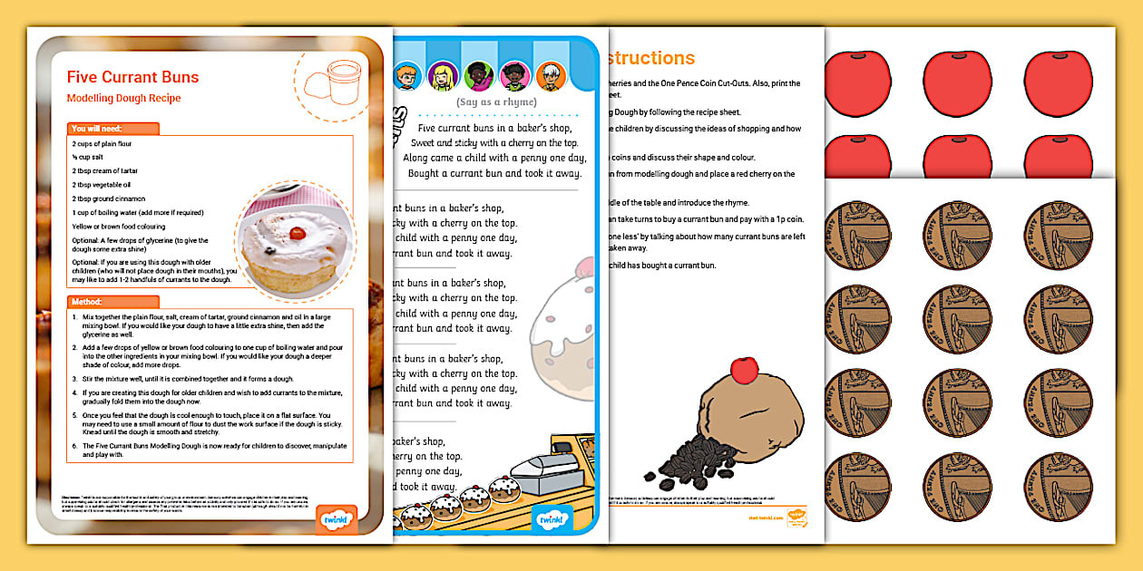 Five Currant Buns Maths Activity Resource Pack | Twinkl