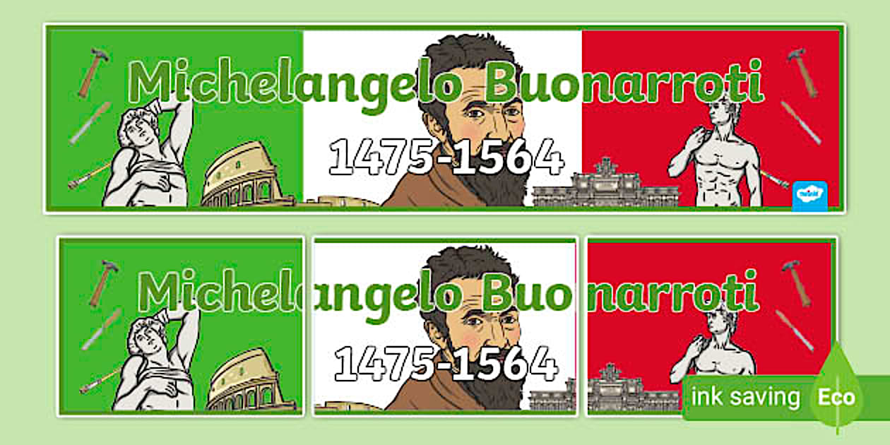 Michelangelo Display Banner (teacher made) - Twinkl