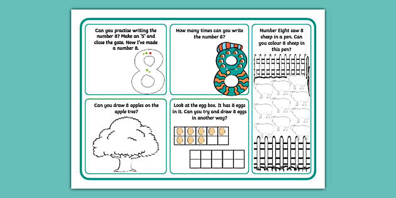 👉 The Adventures of Number Eight Activity Mat - Twinkl