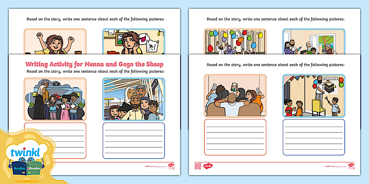 Writing Activity for Menna and Gogo the Sheep - Twinkl