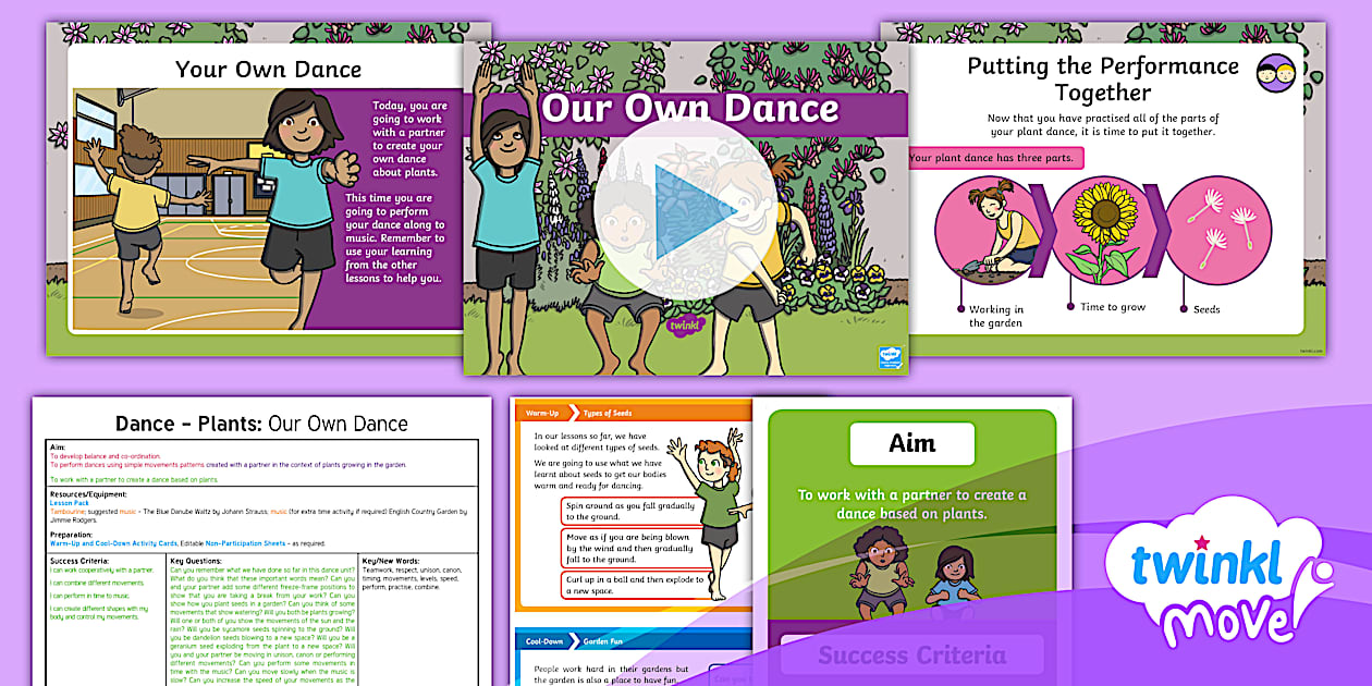👉 Twinkl Move PE - Y2 Dance: Plants Lesson 4 - Our Own Dance