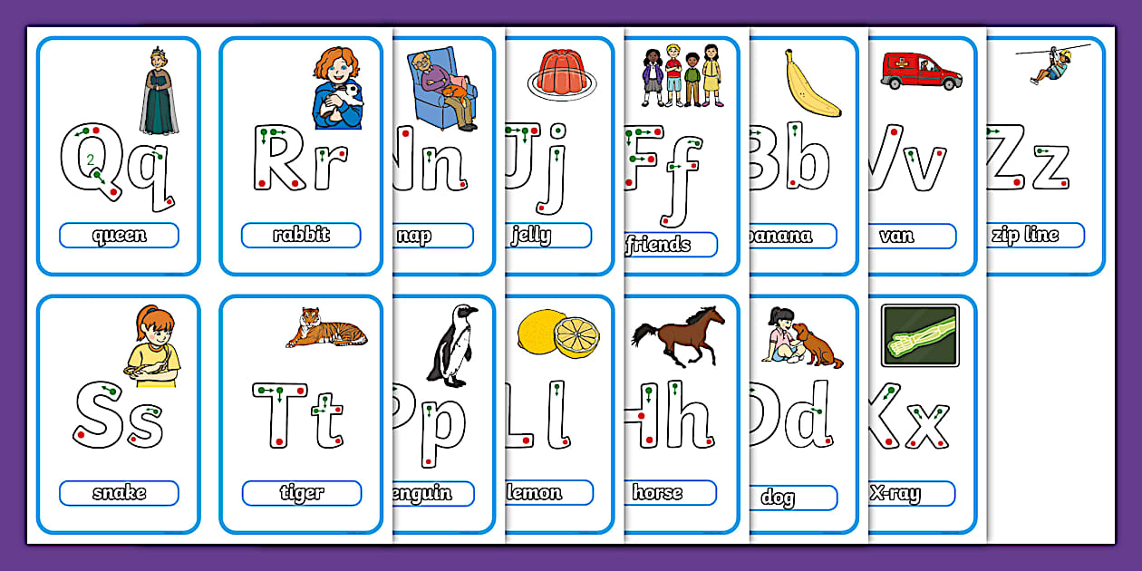 Letter Formation Tracing Cards for Pencil Control - Twinkl