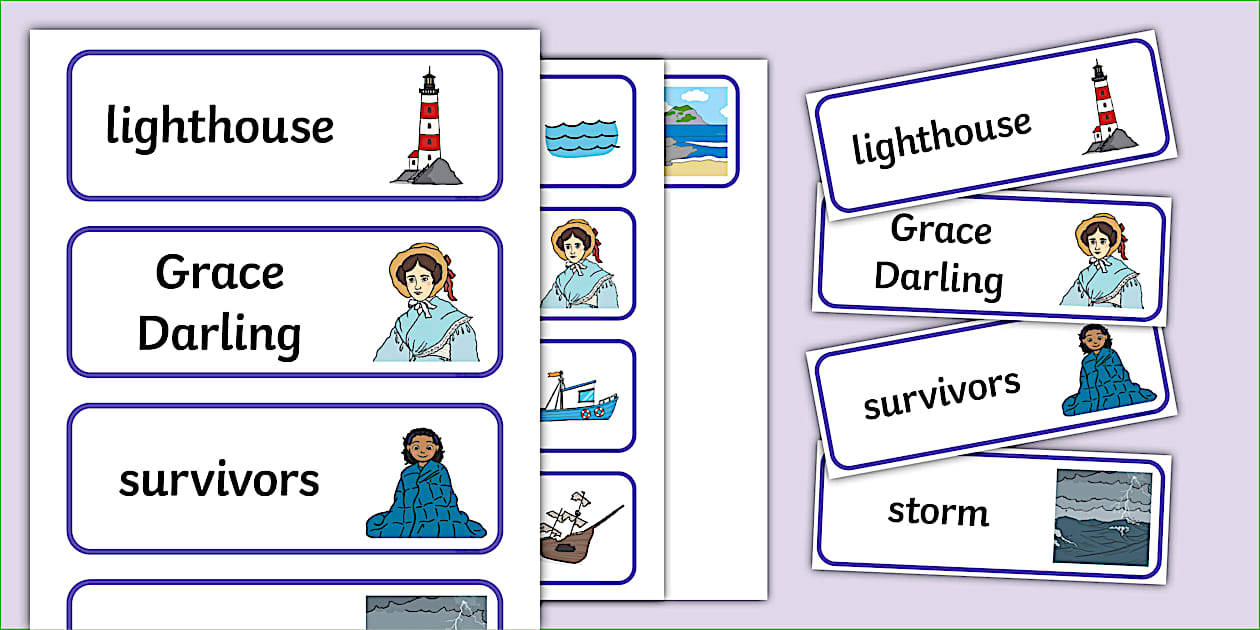 Editable Grace Darling Key Words Display (teacher made)