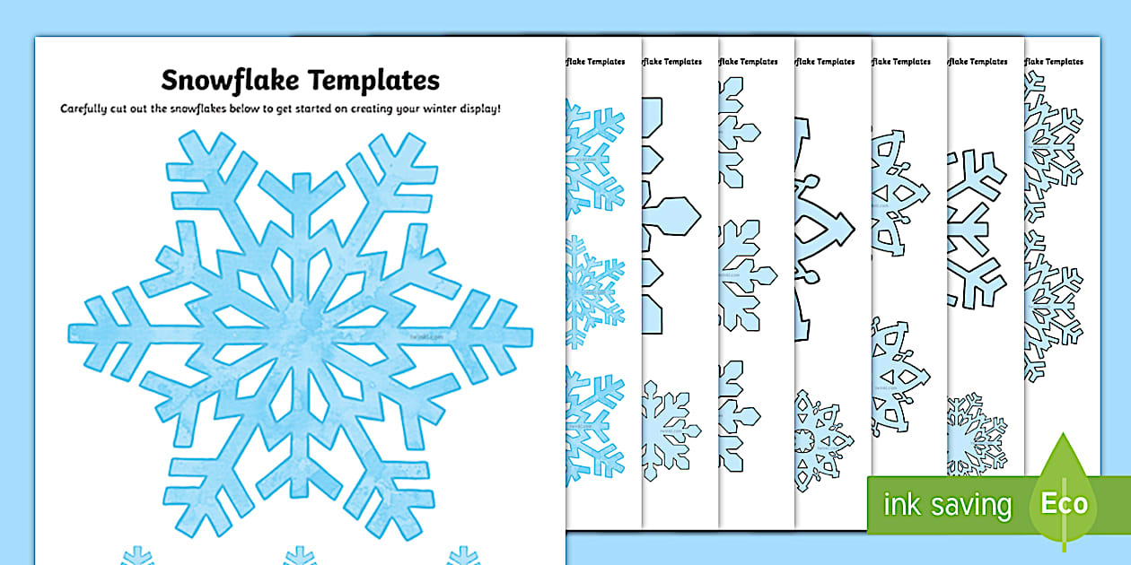 Printable Snowflake Cut-Outs | Paper Snowflake Template