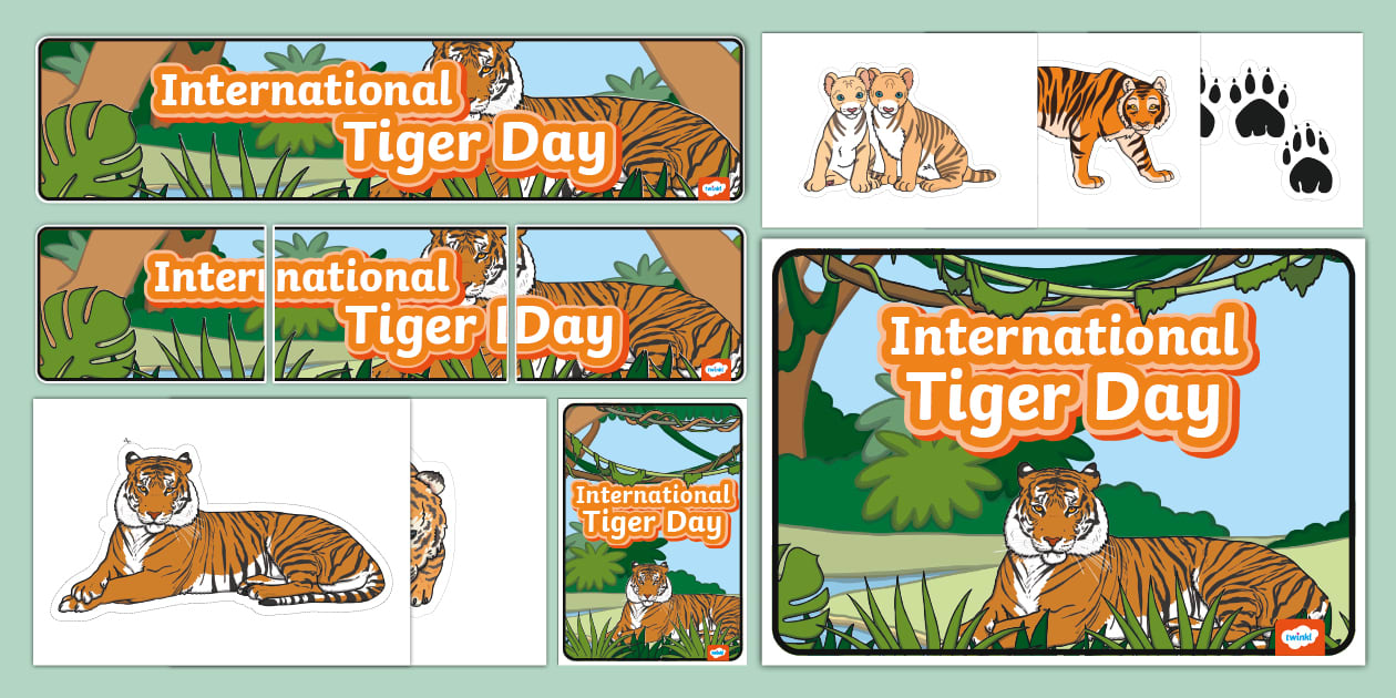International Tiger Day Display Pack (teacher made) - Twinkl